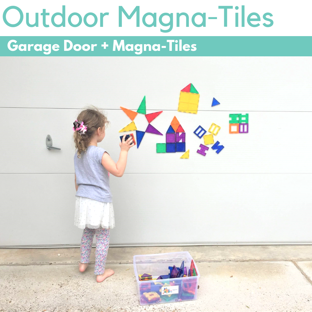 Magna-Tiles + Garage Door – Toddler Tips